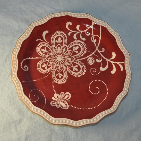 Pier 1 | Dining | Pier Maribeth Red White Salad Or Dessert Plate W114 ...